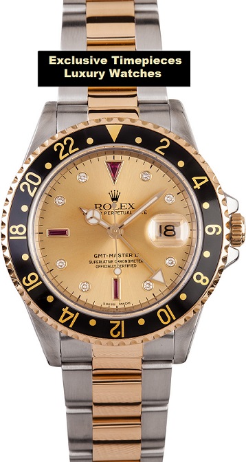 Rolex GMT Master 18K/SS Diamond Dial – Exclusive Timepieces
