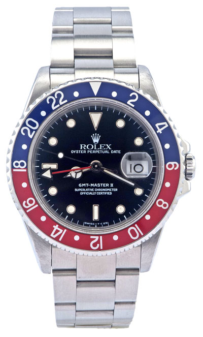 Rolex GMT ll Red and Blue Bezel Stainless Steel Ref. 16710 – Exclusive ...