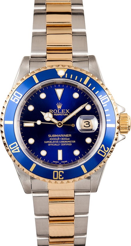 Rolex Submariner Blue Dial Two Tone- Exclusive Timepieces Luxury ...