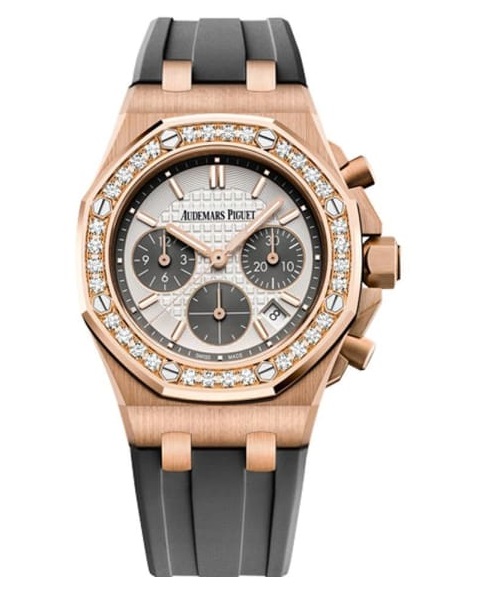 Audemars Piguet Ladies Royal Oak Offshore Rose Gold Diamond Bezel ...