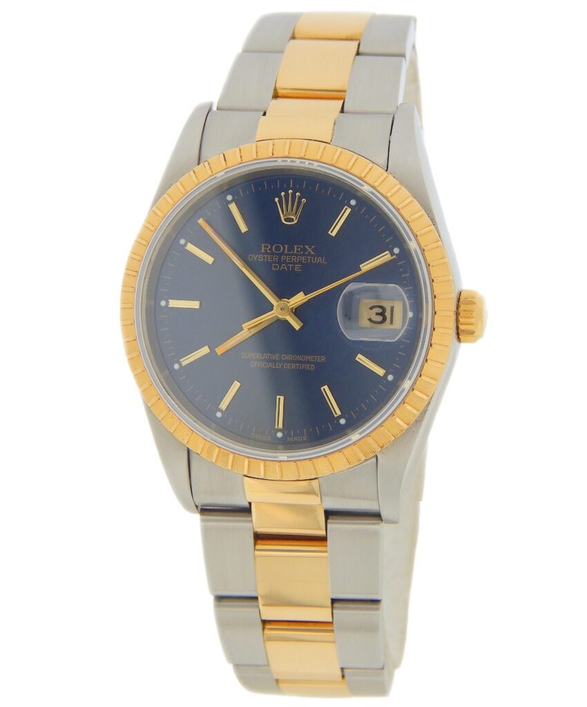 Rolex Mens Date Two Tone Blue Dial – Exclusive Timepieces